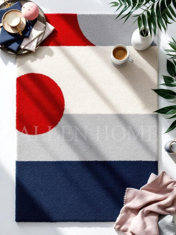 Red Dot Rugs – Artistic Rugs with Striking Red Accents | Allen Home