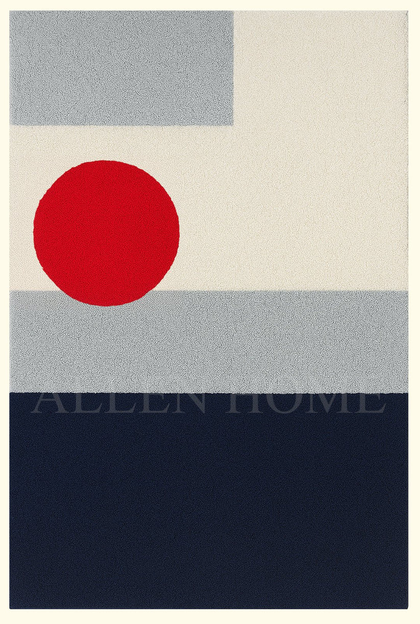 Red Dot Rugs – Artistic Rugs with Striking Red Accents | Allen Home